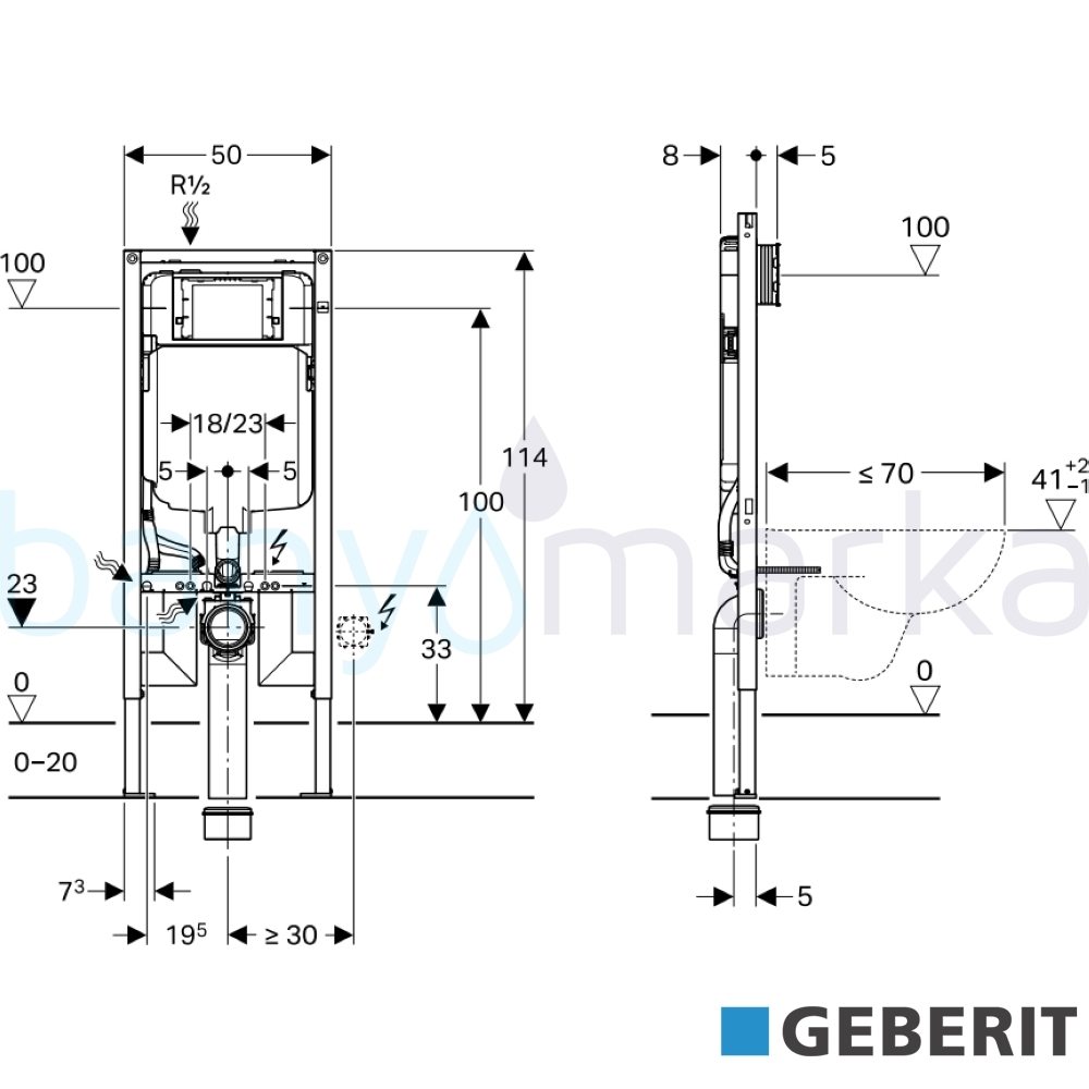 Geberit Sigma Standart Gömme Rezervuar 111.796.00.1