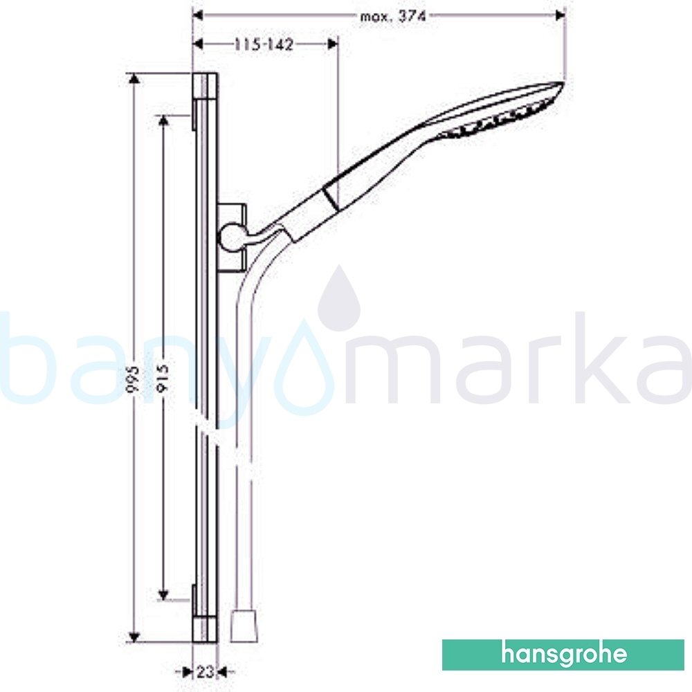 Hansgrohe PuraVida Unica Sürgülü Duş Seti