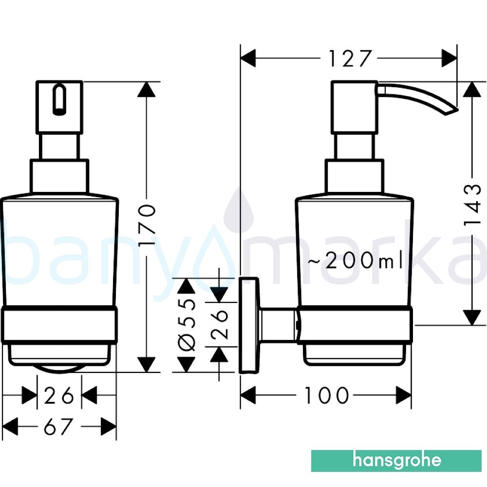 Hansgrohe Logis Sıvı Sabunluk