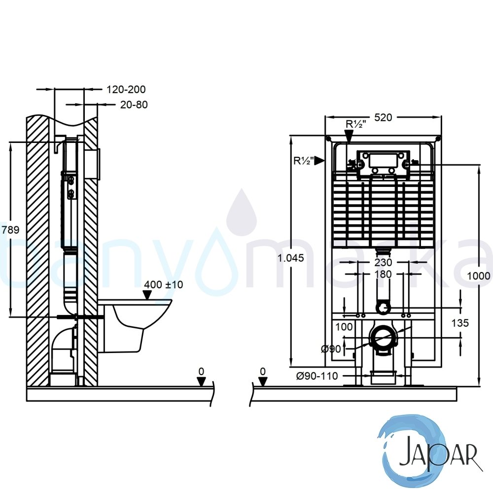 Japar Promicro Standart Gömme Rezervuar J51030