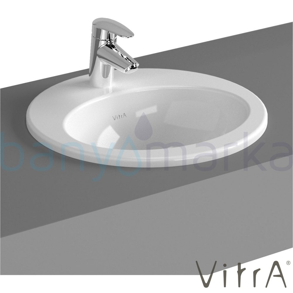 Vitra S20 Tezgah Üstü Lavabo, Oval 43 cm