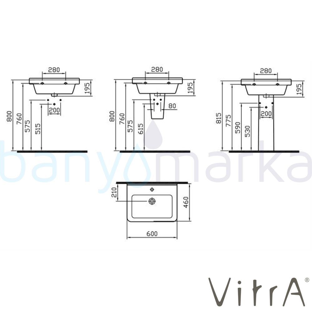 Vitra S50 Küçük Yarım Ayak - 5315L003-0156