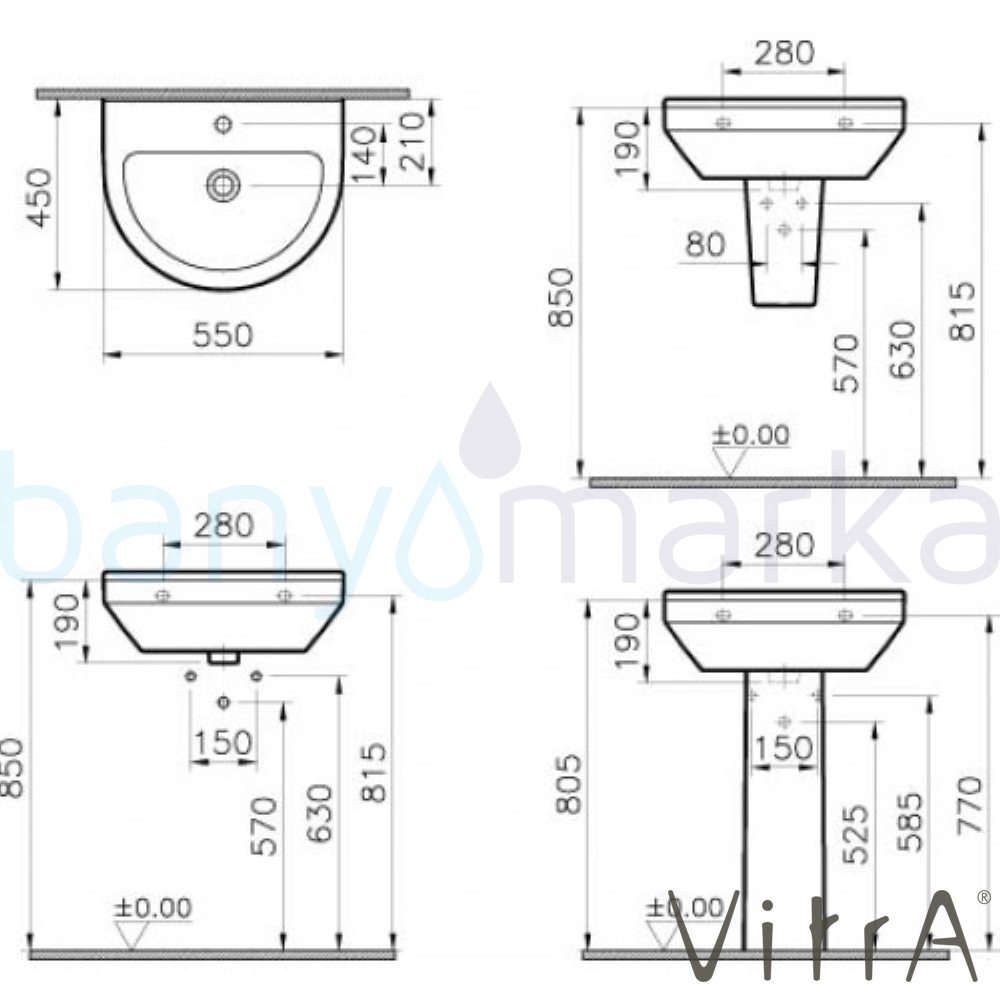 Vitra S50 Yarım Ayak - 5316L003-0156