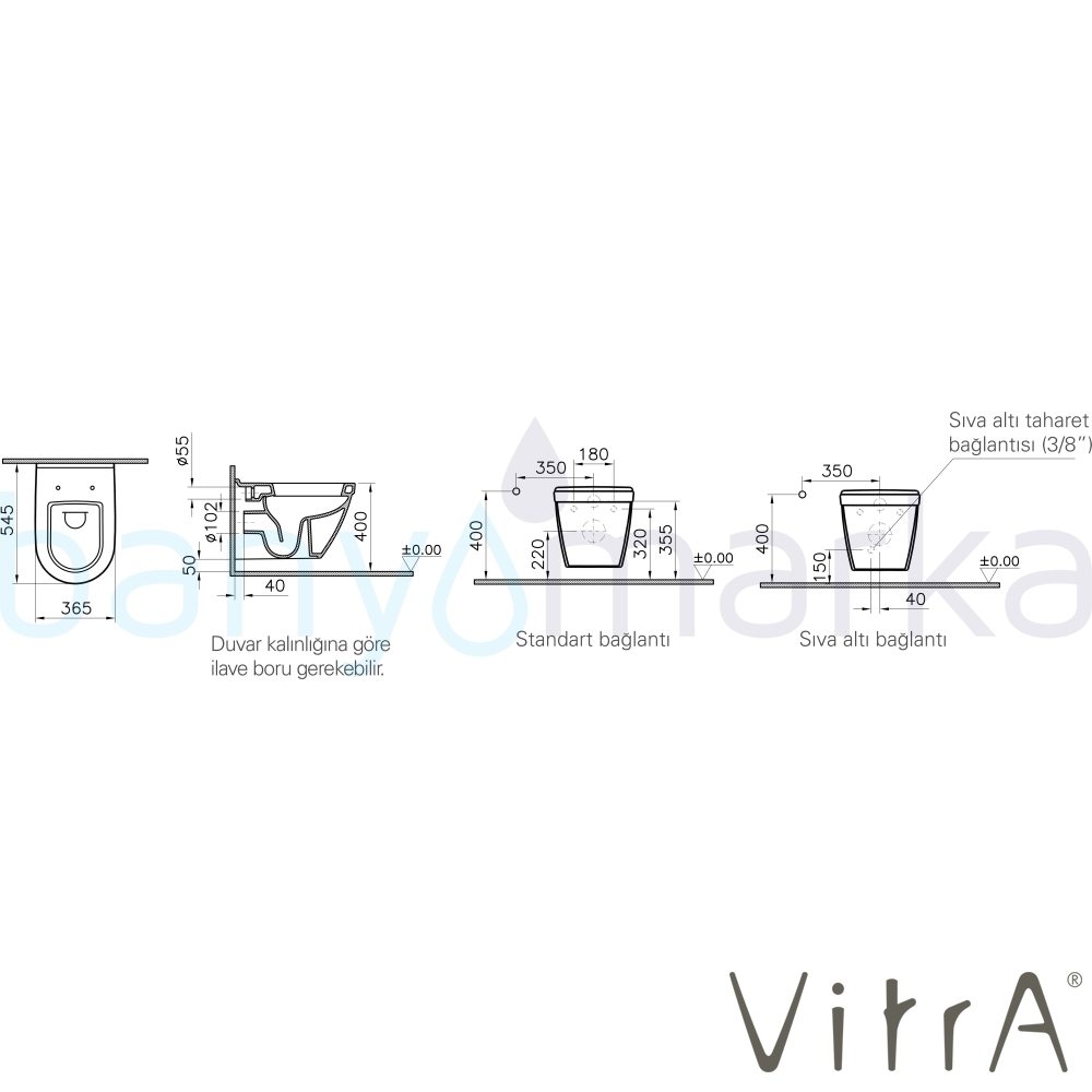 Vitra S50 Asma Klozet - 5618L003-0850