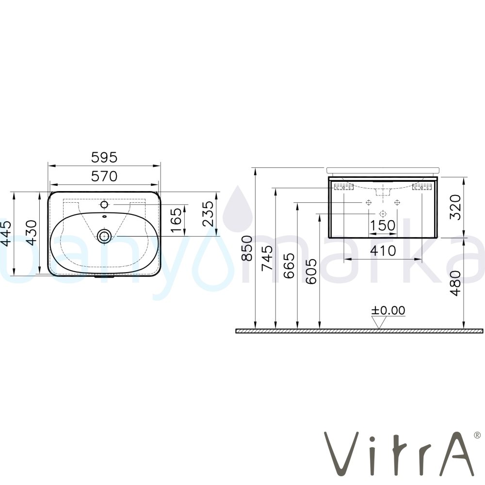 Vitra Nest Trendy Tezgah Üstü Lavabo 5685B003-1072