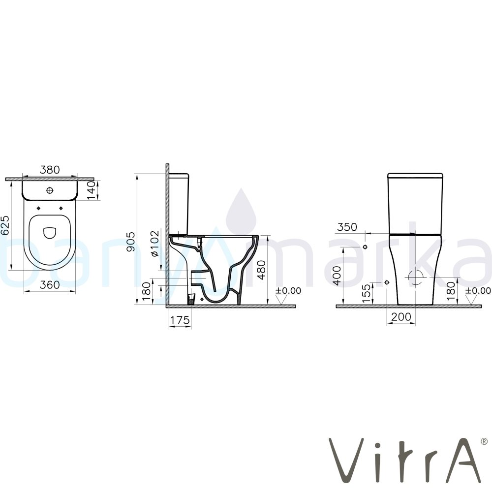 Vitra Zentrum Rezervuar - 5783L003-0107
