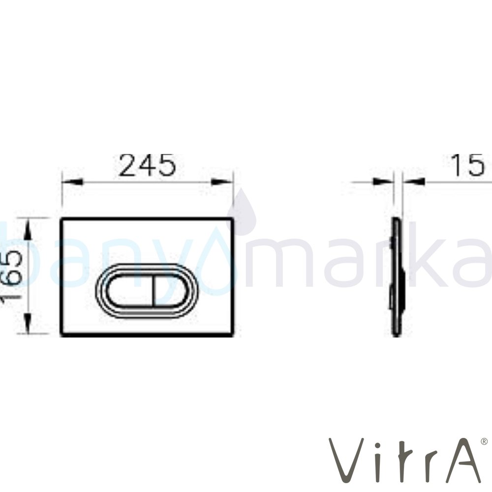 Vitra Loop O Kumanda Paneli, Parmak İzi Bırakmayan
