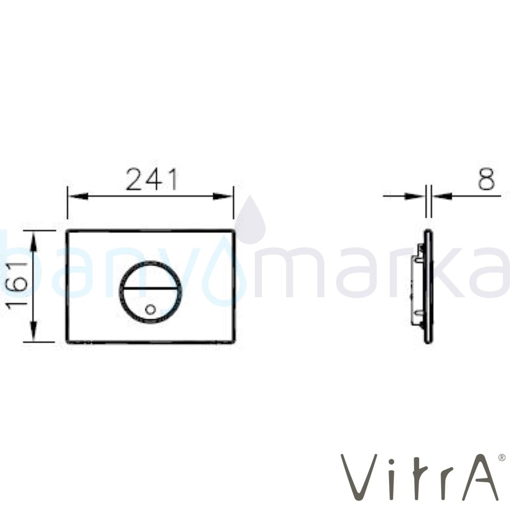 Vitra Pro Fotoselli Kumanda Paneli, Parlak Krom