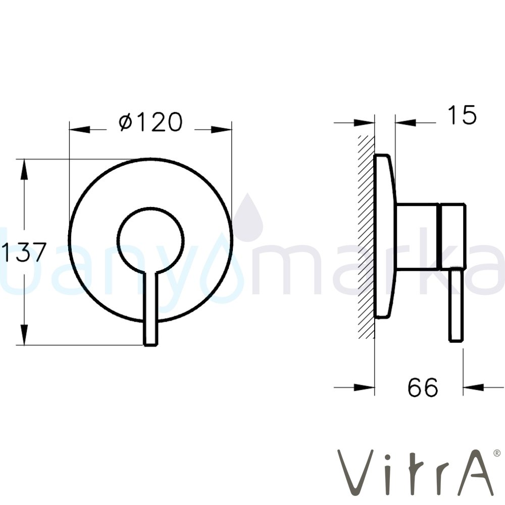 Vitra Origin Ankastre Duş Bataryası A4262134