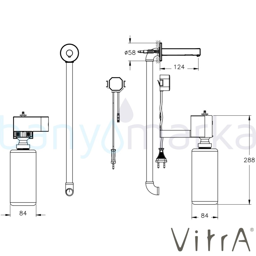 Vitra Origin Sıvı Sabun ve Köpük Dispenseri A4470034