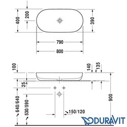 Duravit Luv DuraCeram Çanak Lavabo, 80 cm