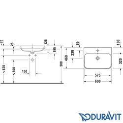 Duravit Happy D. Tezgah Üstü Lavabo