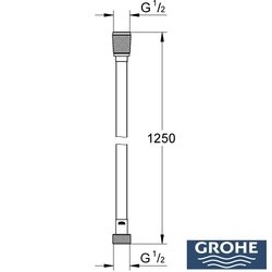 Grohe Silverflex Duş Hortumu, 125 cm