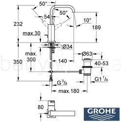 Grohe Allure Sifon Kumandalı Lavabo Bataryası - 32146000