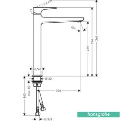 Hansgrohe Metropol Tezgah Üstü Lavabo Bataryası