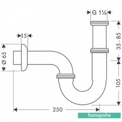 Hansgrohe S-Boru Sifon - HNG53002000