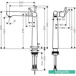 Hansgrohe Talis S Tezgah Üzeri Lavabo Bataryası - HNG72115000