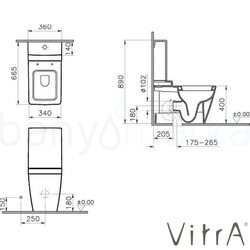 Vitra T4 Rezervuar 4471B003-5294