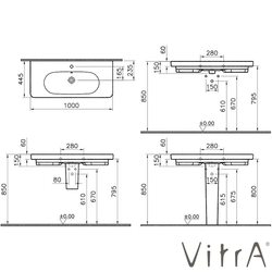 Vitra Nest Lavabo, 100 cm 5683B003-0001