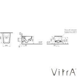 Vitra Equal Rim-Ex Kanalsız Asma Klozet, 54 cm